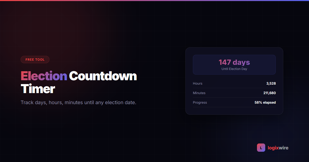 Election Countdown Timer — Free Political Tool